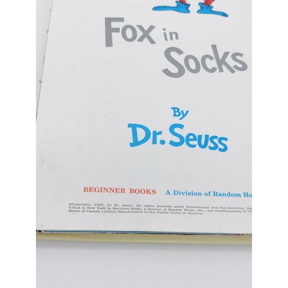 Other | Vintage Fox In Socks Book Dr Seuss Hardcover Rando | Poshmark